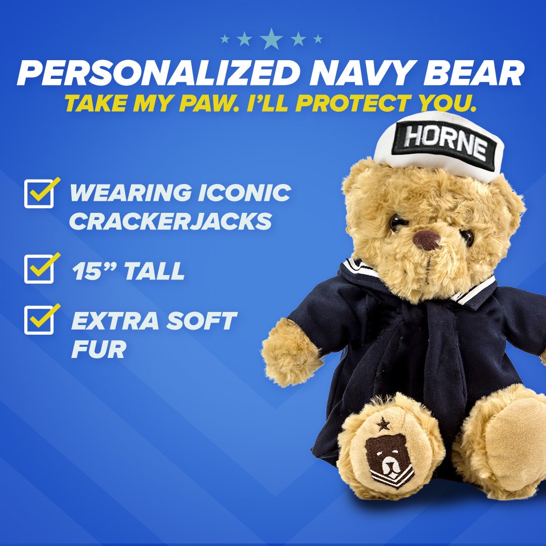 Personalized Navy Teddy Bear - Etsy
