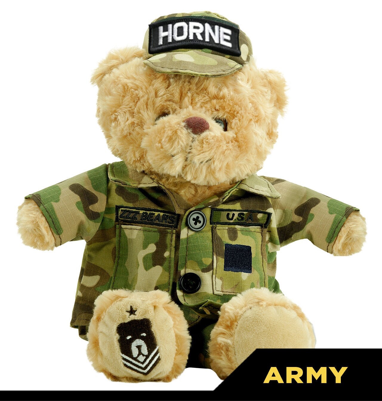 Personalized Army Teddy Bear - Etsy