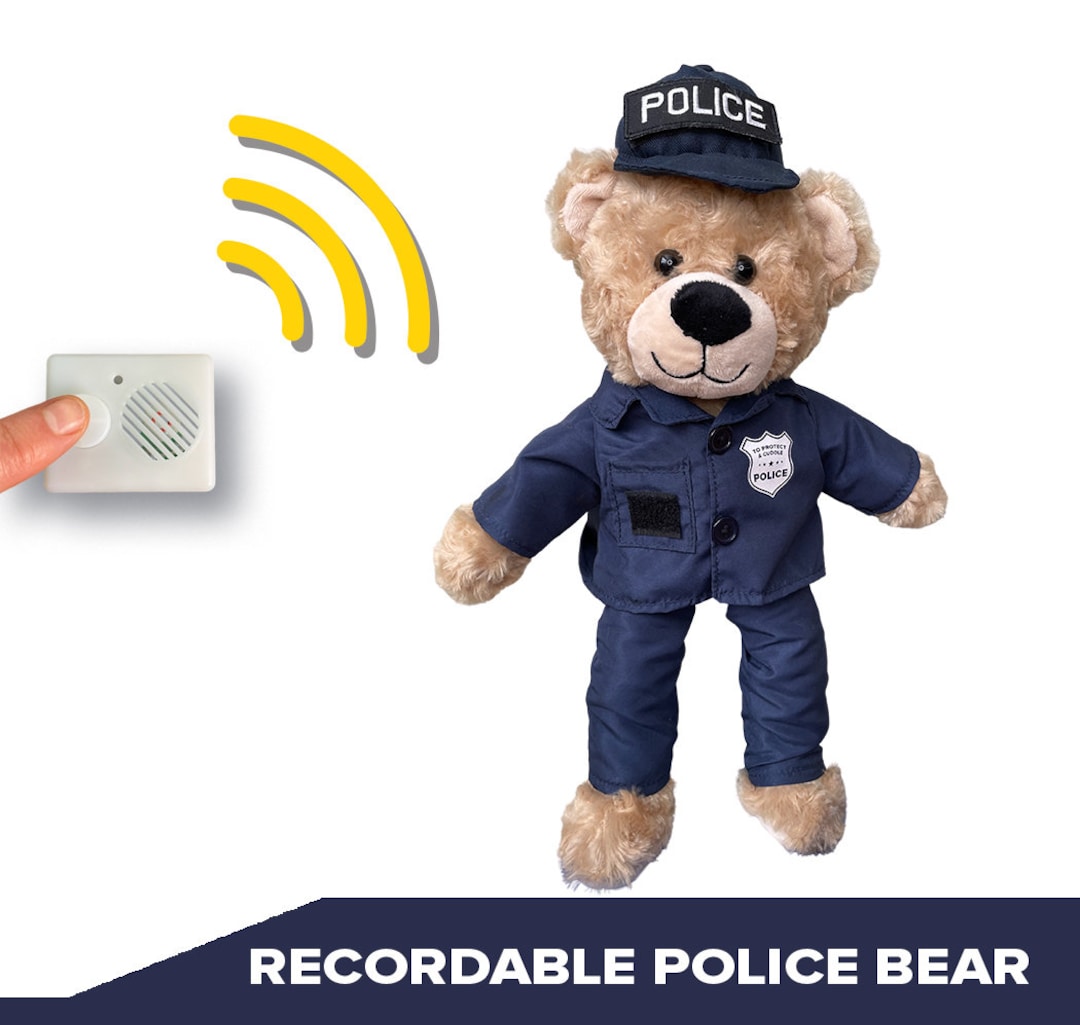 Recordable Police Teddy Bear - Etsy