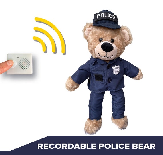 Recordable Police Teddy Bear Etsy UK
