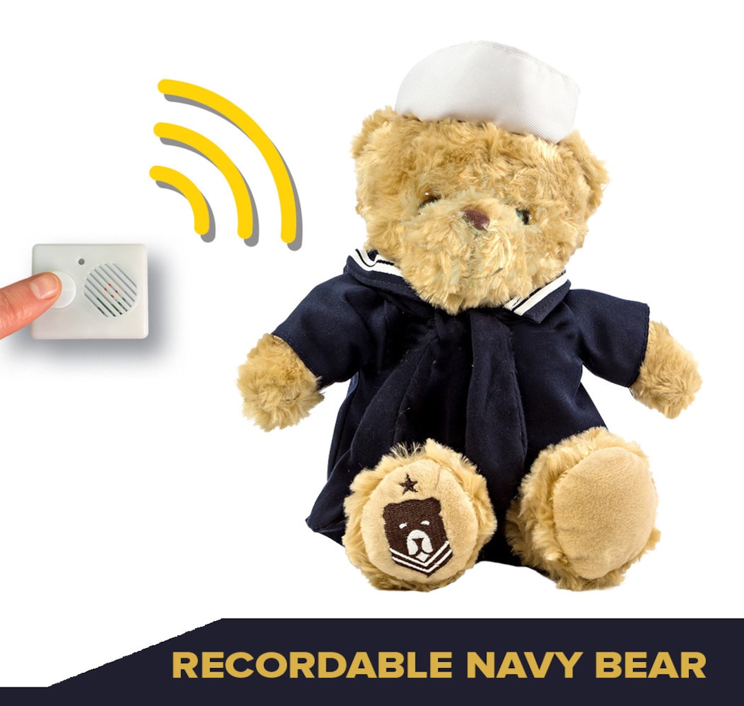 Recordable Navy Teddy Bear - Etsy