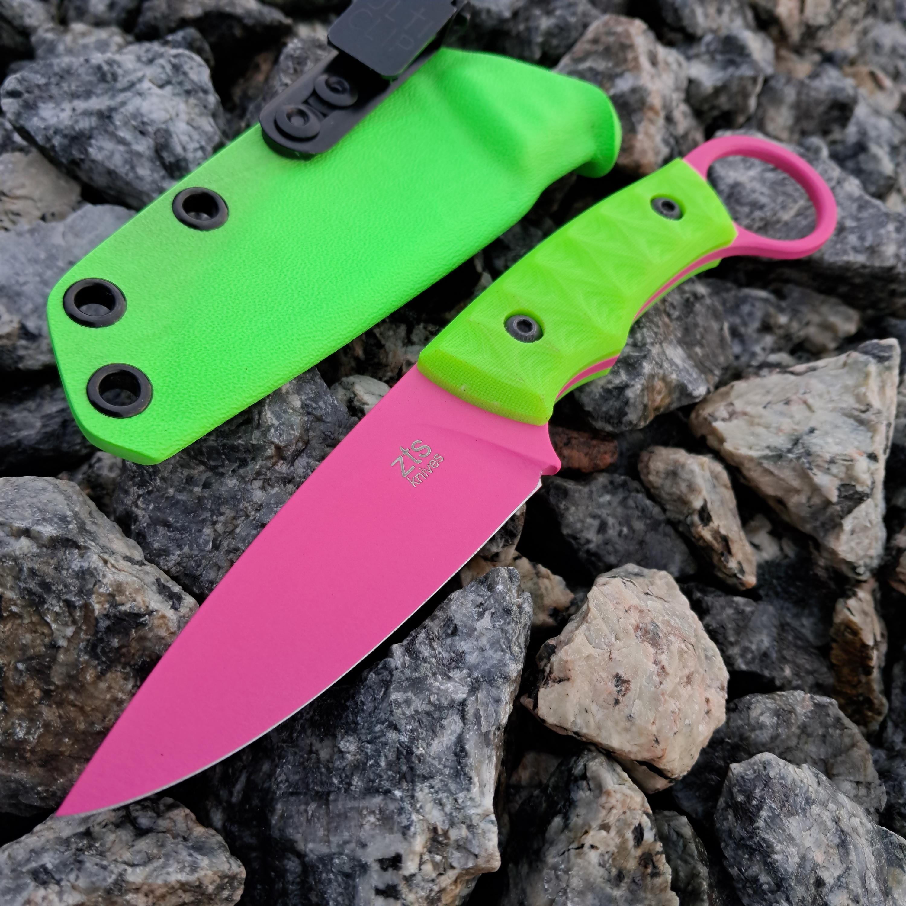 EDC Tactical Ring Knife Fixed Blade Handmade Micarta Handle Kydex ...