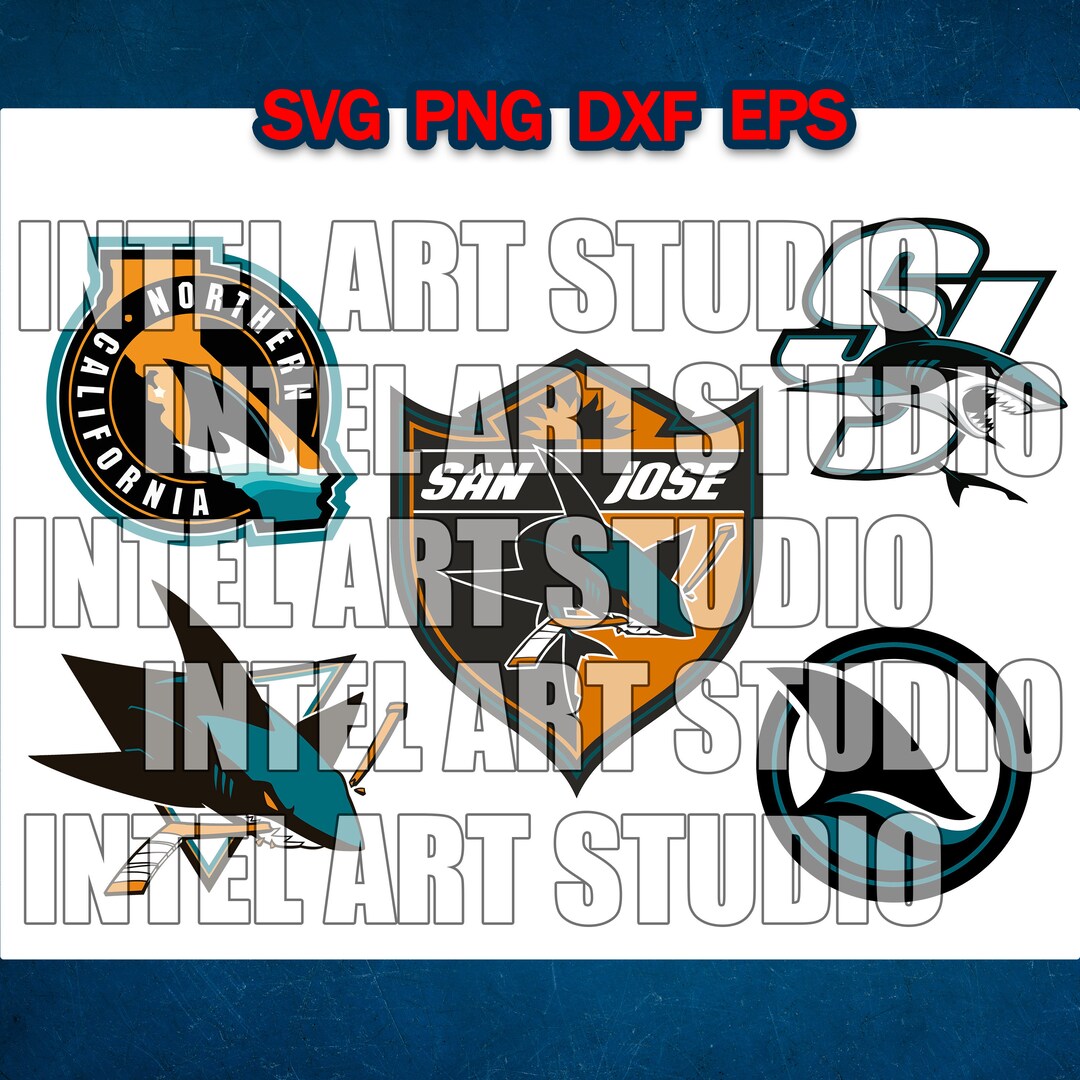 San Jose Sharkss SVG PNG, Svg Sports Files, Svg for Cricut, Clipart ...