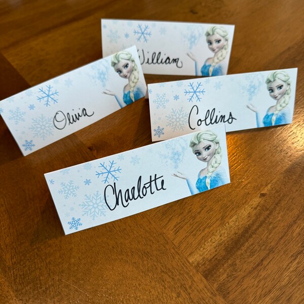 Frozen Place Cards - Etsy