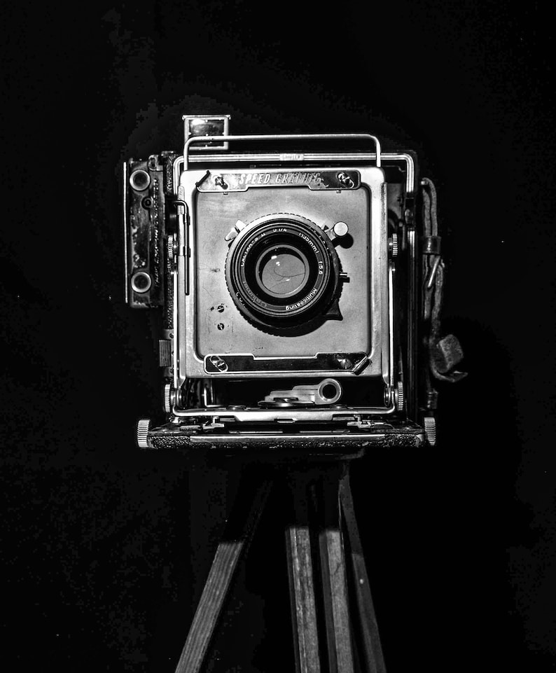 Vintage Camera Print, Black White Rustic Wall Art, Cabin Decor, Antique ...