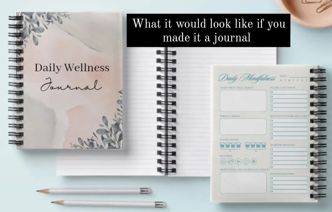Printable Daily Wellness Journal Template - Etsy