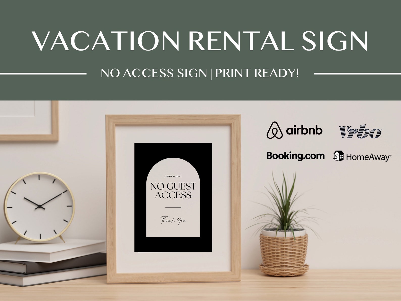 Airbnb Owner's Closet Sign | Airbnb Keep Out Sign Template | Privacy ...