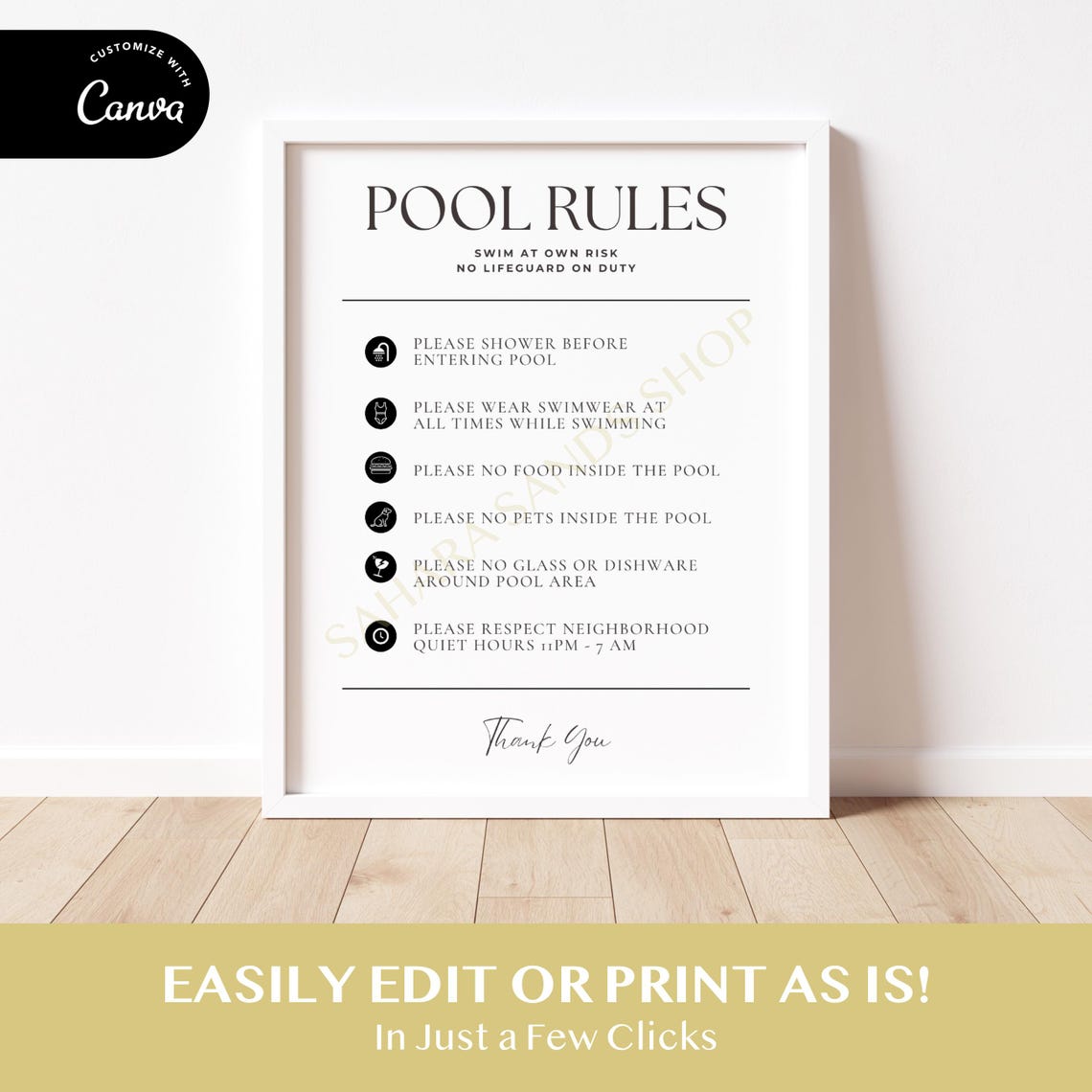 Pool Rules Sign, Hot Tub, Airbnb VRBO Template (digital Download) - Etsy