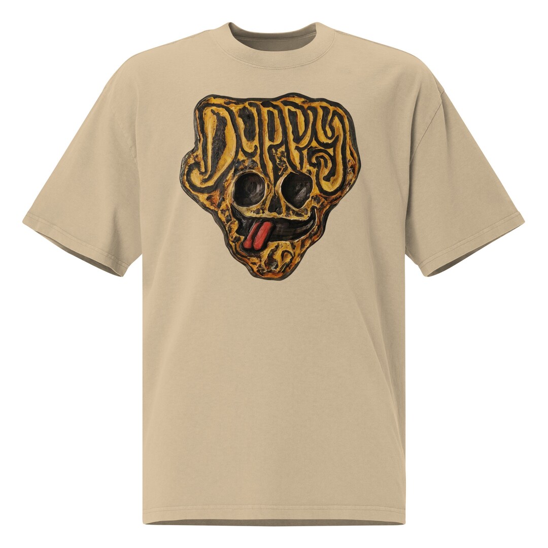 DUPPY Silly Face Oversized Faded T-shirt - Etsy