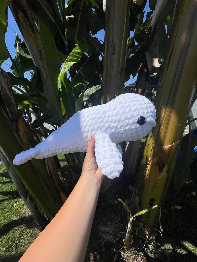Big Beluga Whale Crochet Plushie - Etsy