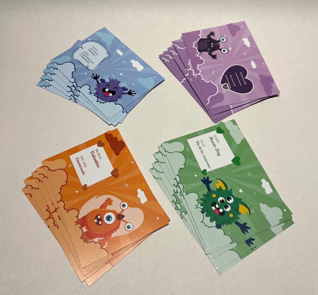 Bilingual Spanish/english Valentines Day Cards - Etsy