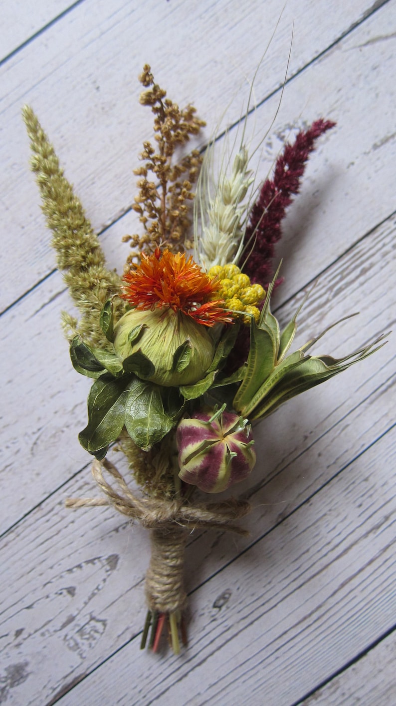 Dried Flower | Wedding | Dried Flowers | Boho | Buttonholes | Boutonniere | Buttonhole ...