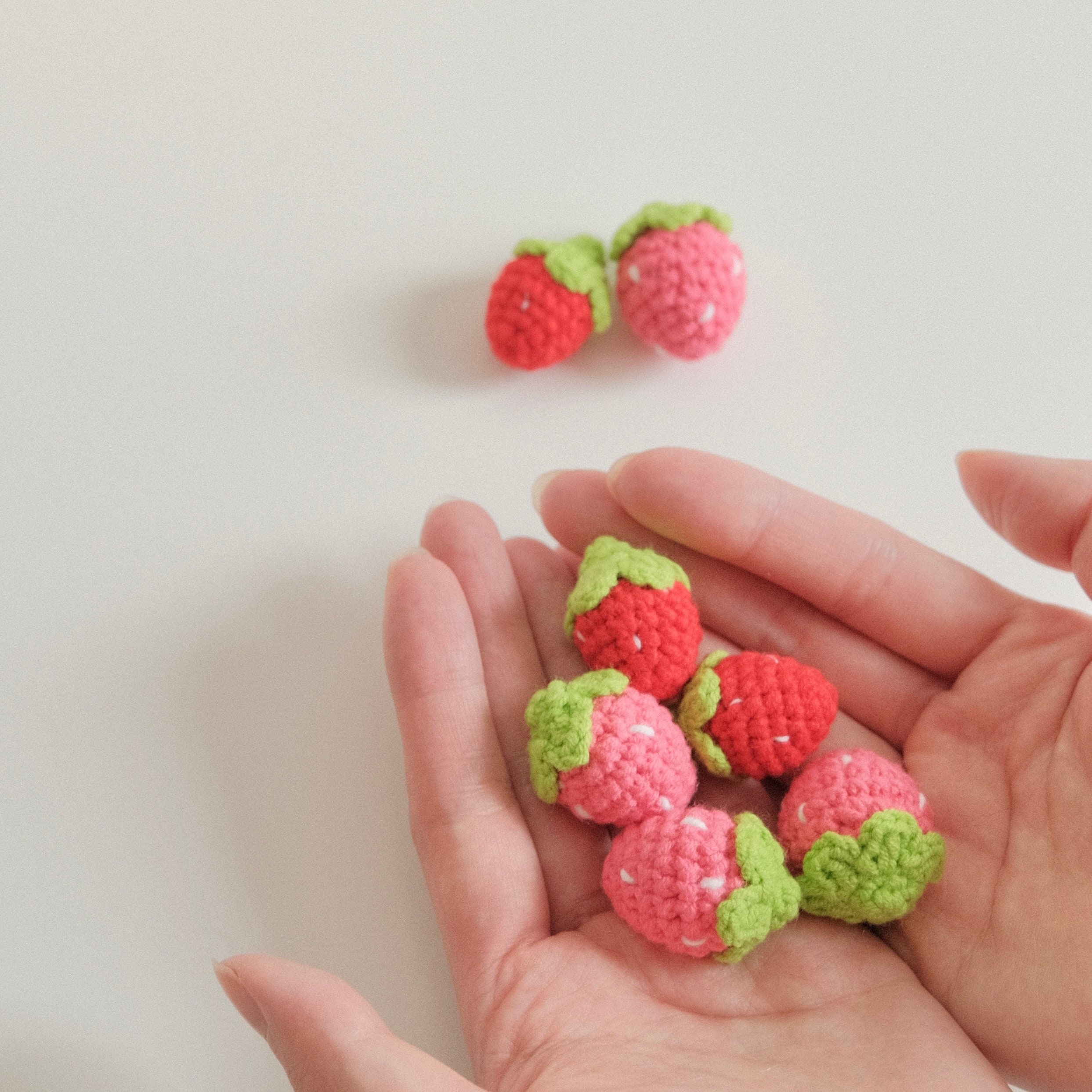 Handmade Crochet Fruit Amigurumi Charms, Finished Small Crochet Charms ...