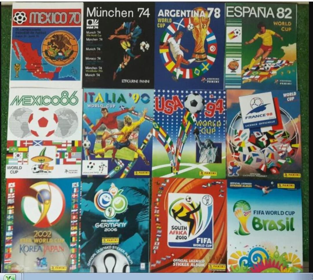 Choose PANINI Album Magazine Licensed Facsimil WORLD CUP 70 to 2014 - Etsy