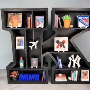 Custom Initial Bookshelf: Miniature Letter Bookcase, Personalized Decor ...