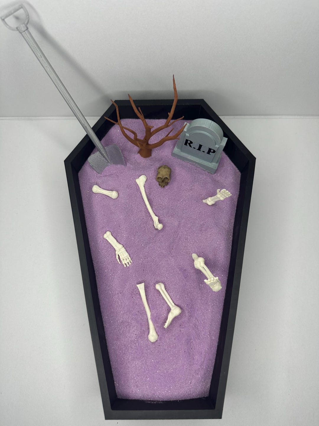 Miniature Coffin Zen Garden: Spooky Graveyard Sandbox - Etsy