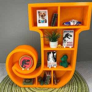 Custom Initial Bookshelf: Miniature Letter Bookcase, Personalized Decor ...