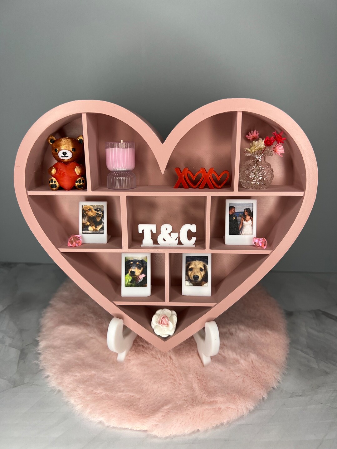 Custom Mini Heart Shelf, Anniversary Gift, Valentines Day, Heart Shelf ...