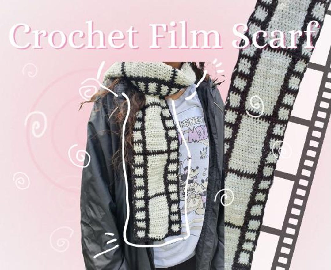 Crochet Film Strip Scarf - Etsy