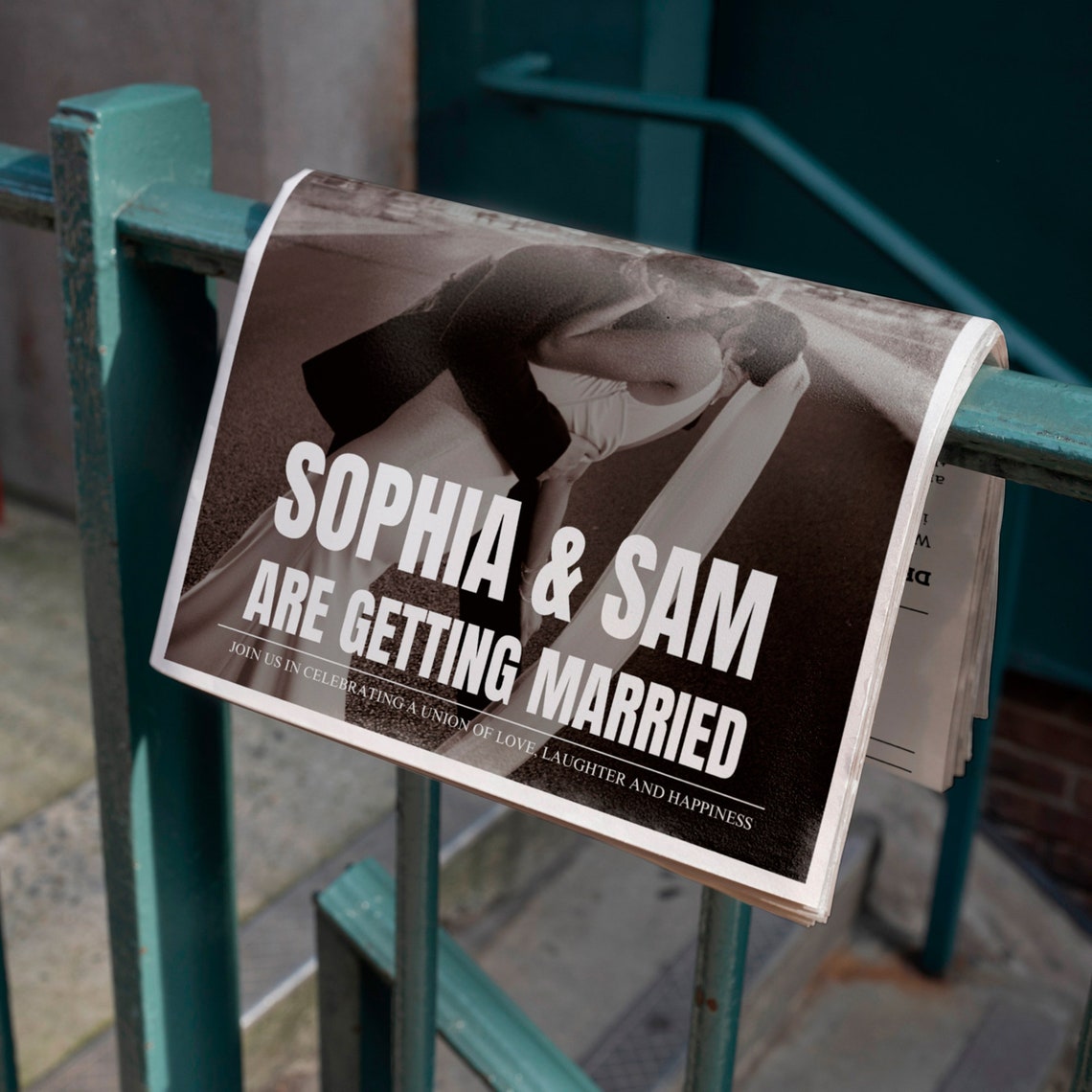 Editable Newspaper Wedding Program Template, Folded Wedding Day Program ...