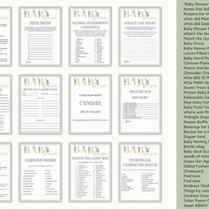 Editable Instant Download Minimalist Baby Games Bundle - 85 Games ...