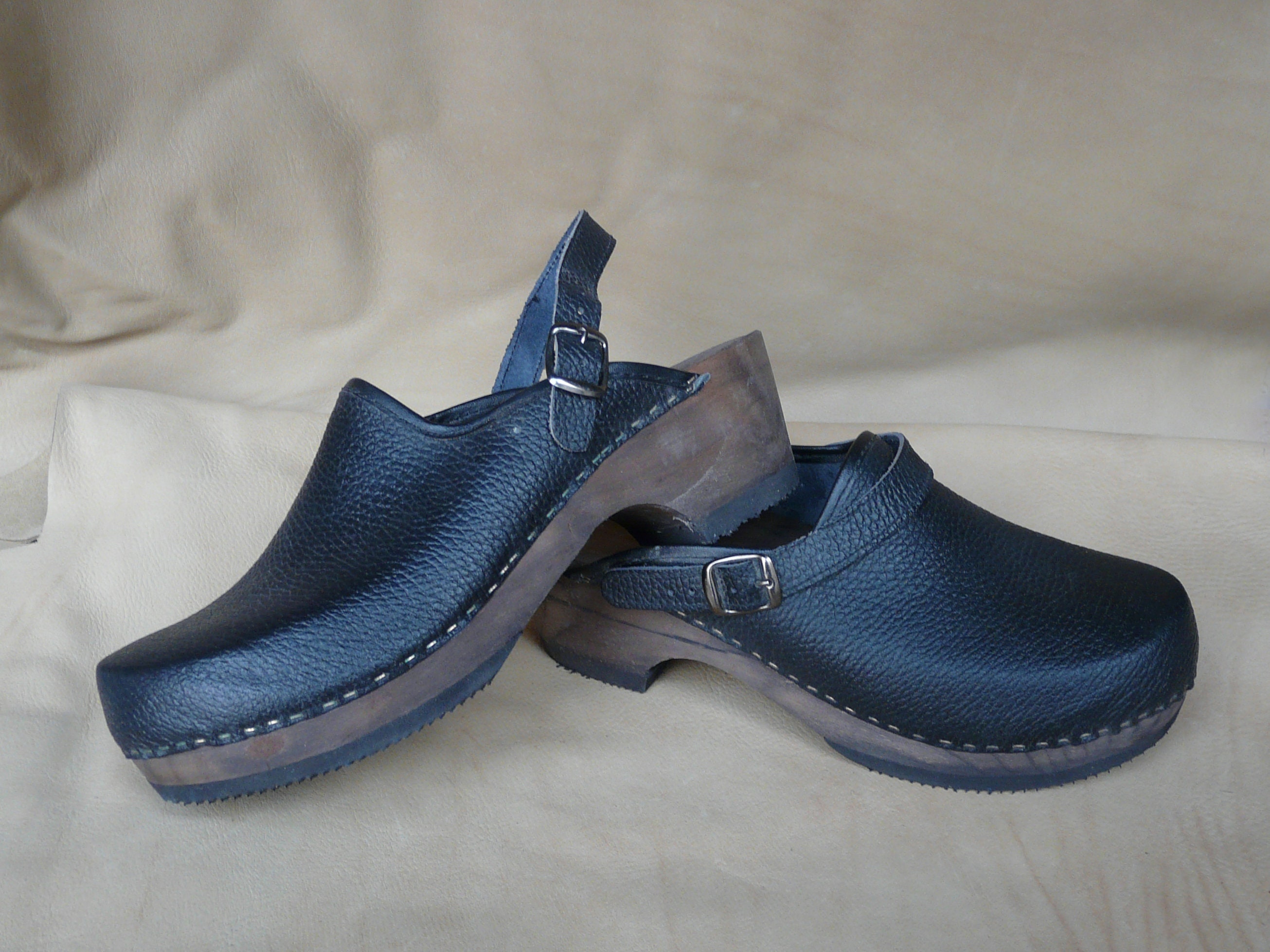 Artisan Wooden and Leather Clogs - Etsy Australia