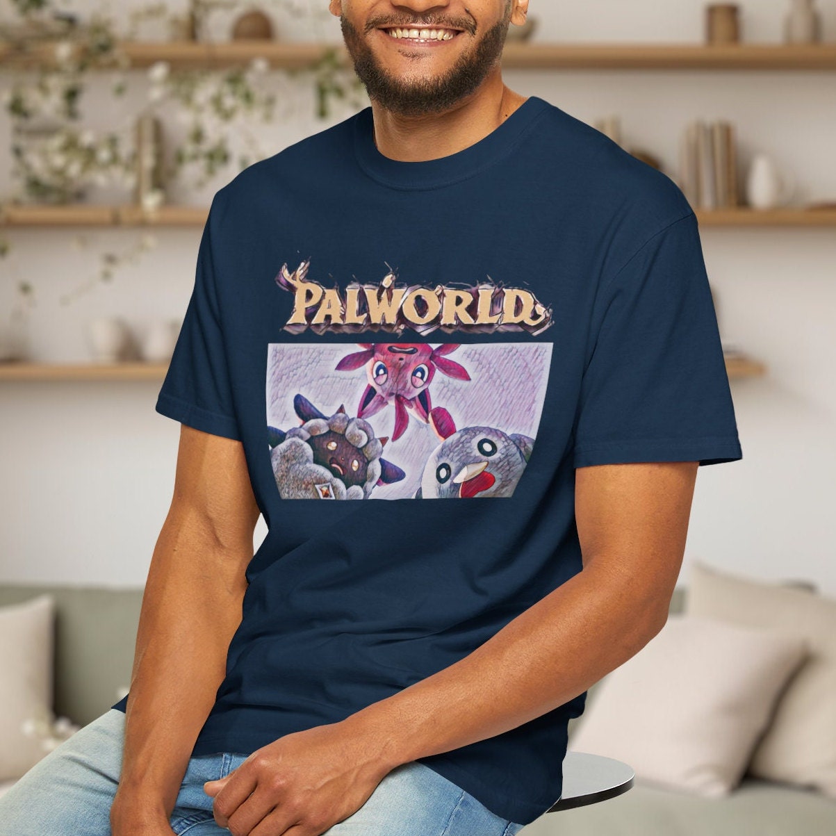 Palworld Shirt Gamer Oversize T-shirt Depresso Gift for Him Tee T Shirt ...