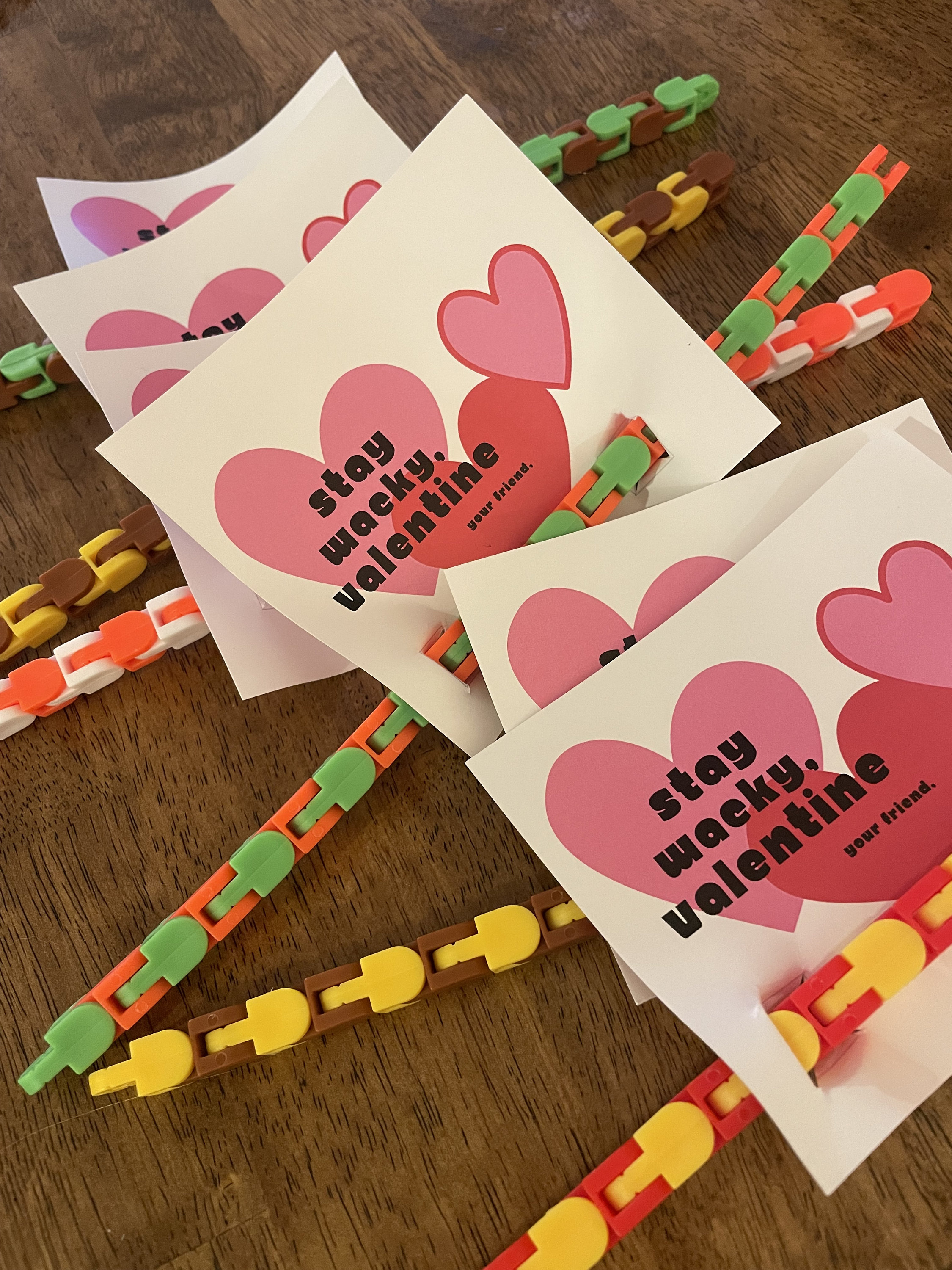 Easy at Home Simple Valentine for Kids With Wacky Tracks Fidget - Etsy