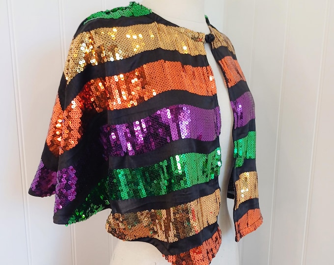 Glitter Cape.sparkly Cape.festival Clothing.sequin Capelet.sequin Cape ...