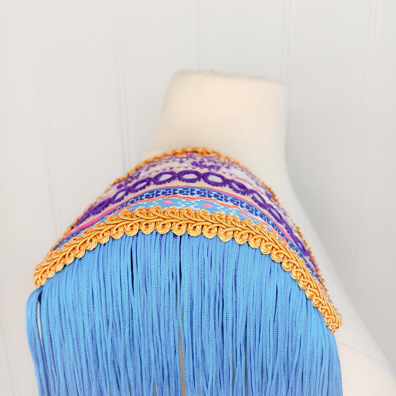 Blue and Gold Shoulder Epaulettes With Blue Fringing - Etsy