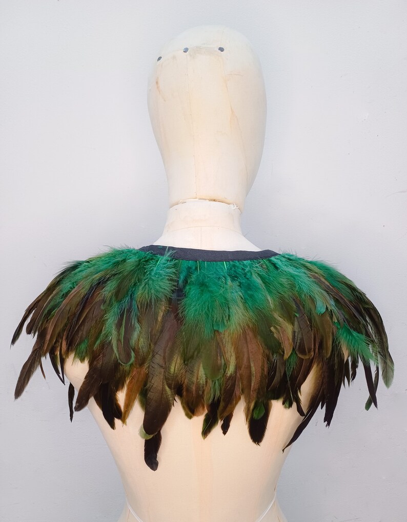 Emerald Green Feather Collar - Etsy