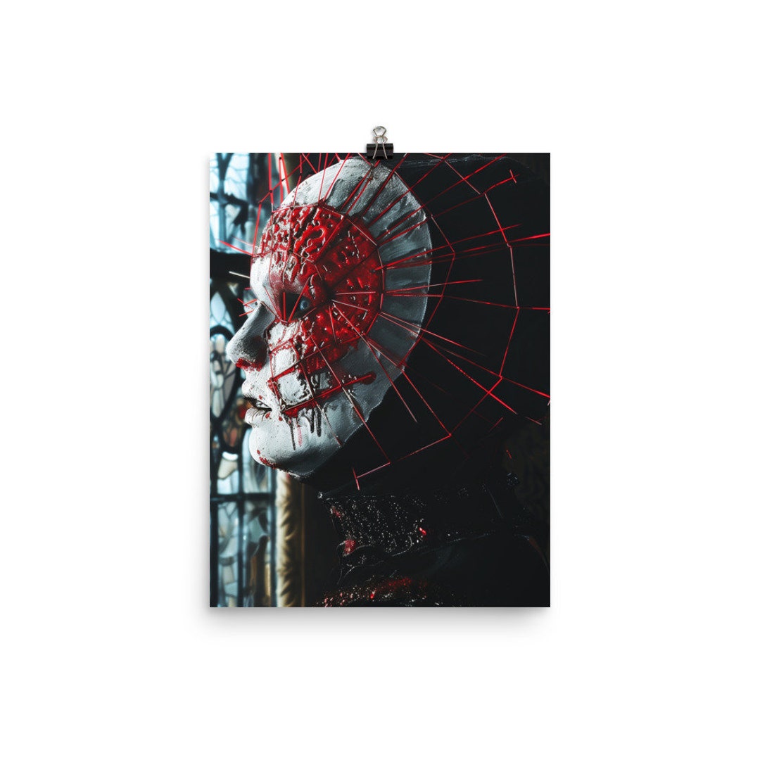 HELLRAISER Style Horror Themed Matte Paper Poster, AI Gothic Dark Scary ...
