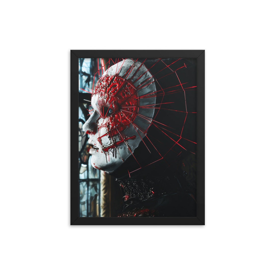 HELLRAISER Style Horror Themed Framed Poster, AI Gothic Dark Scary ...