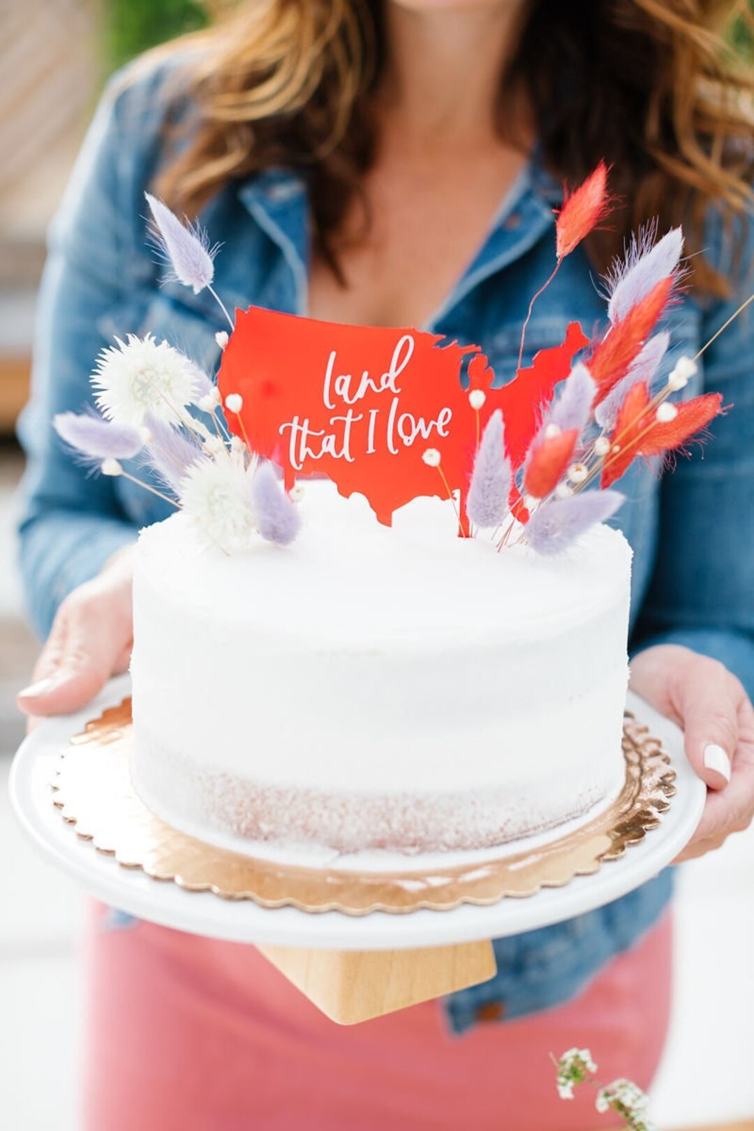 4th of July Cake Topper | Land That I Love Cake Topper | America Cake ...