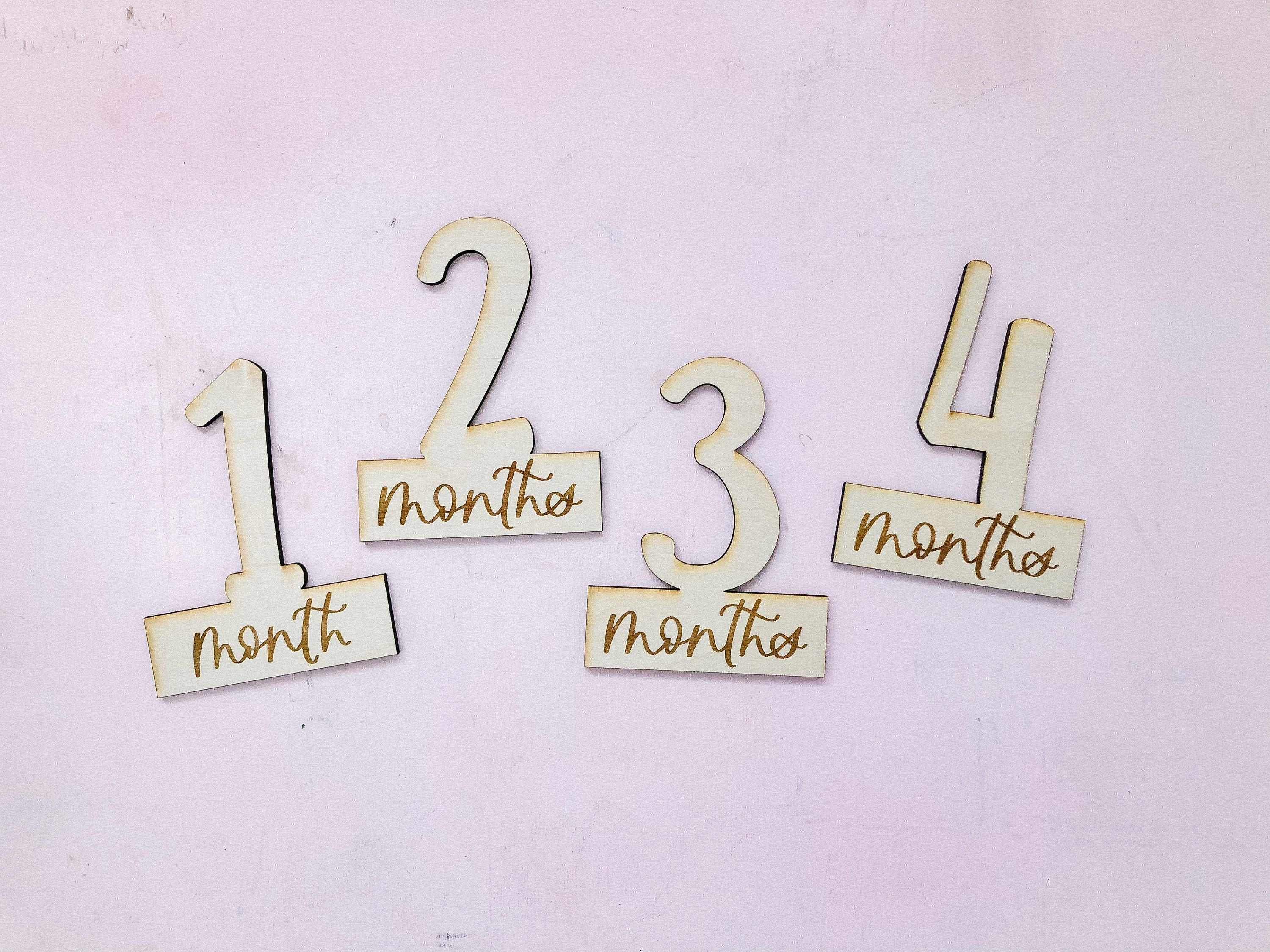 Babys First Year | Baby Monthly Milestone Wood Cut Outs | Baby Month to ...