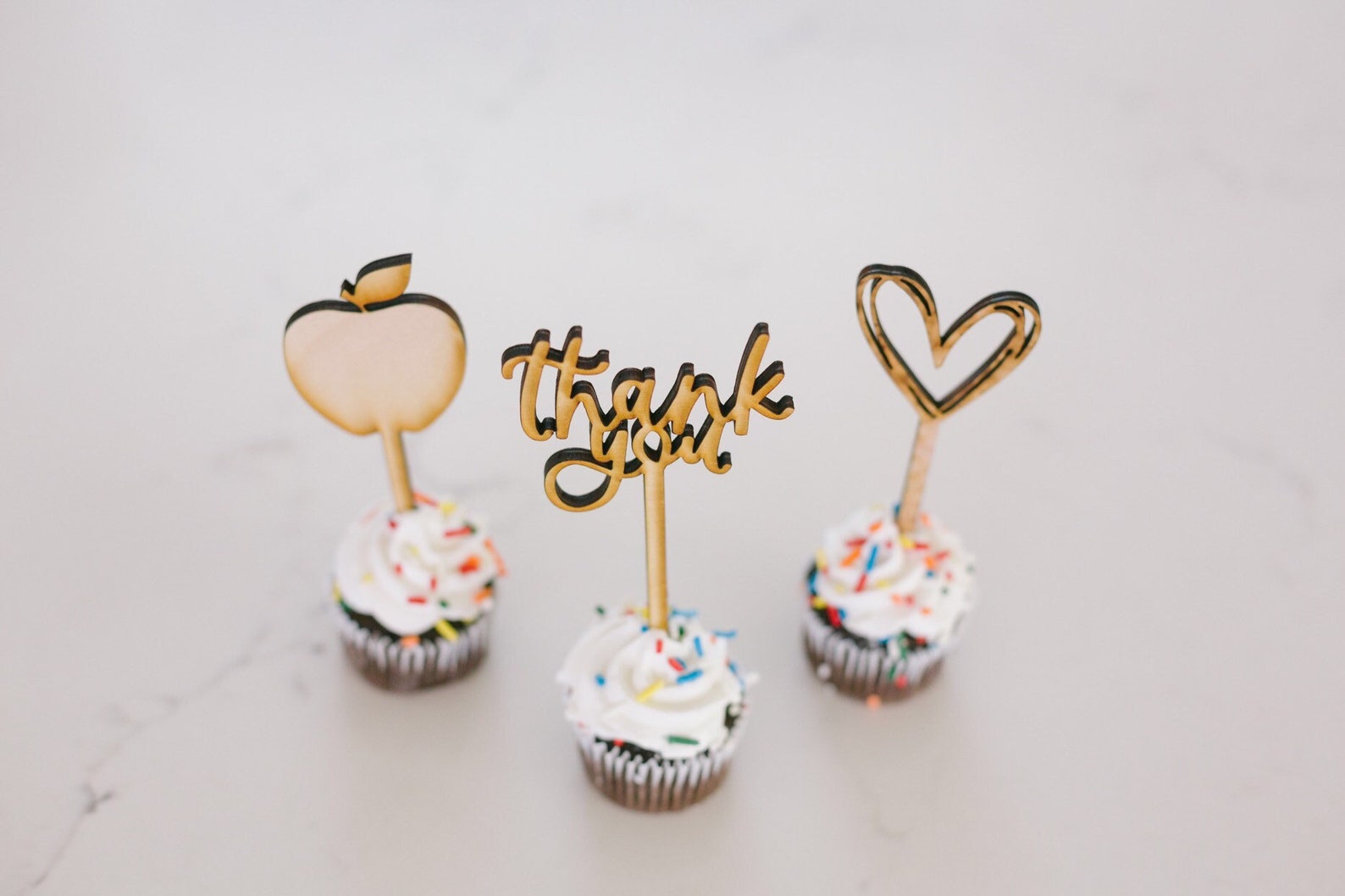 Set of Teacher Cupcake Toppers | Cupcake Toppers | Teacher Appreciation ...
