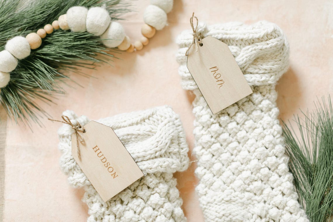 Stocking Tags | Calligraphy Stocking Tags | Personalized Tags | Custom ...