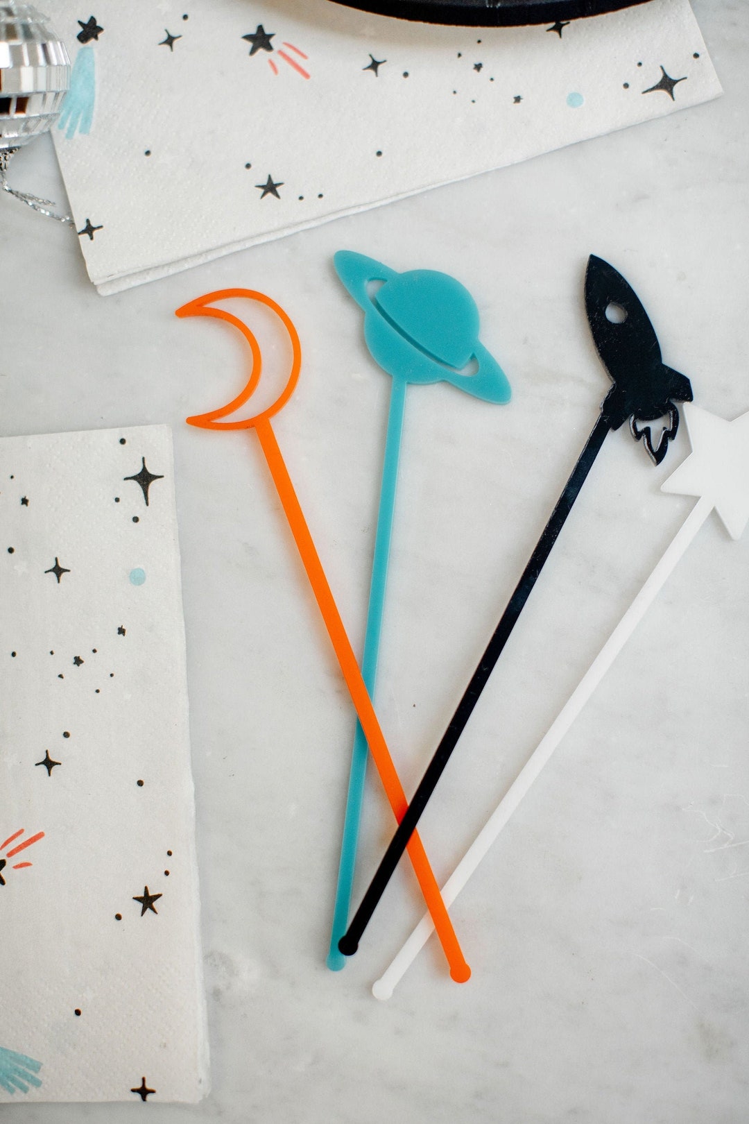 Set of Space Party Stir Sticks | Outer Space Party | Out of This World ...