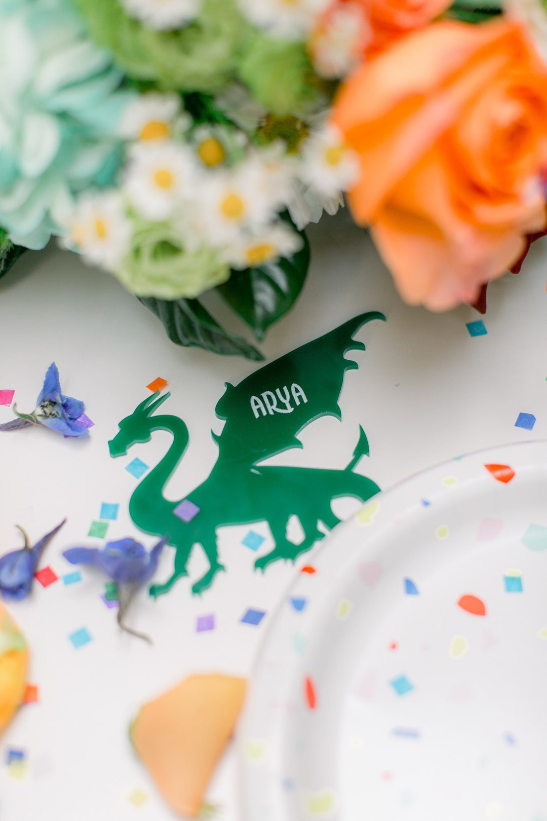 Acrylic Dragon Place Cards | Placecards | Colored Acrylic Place Cards ...