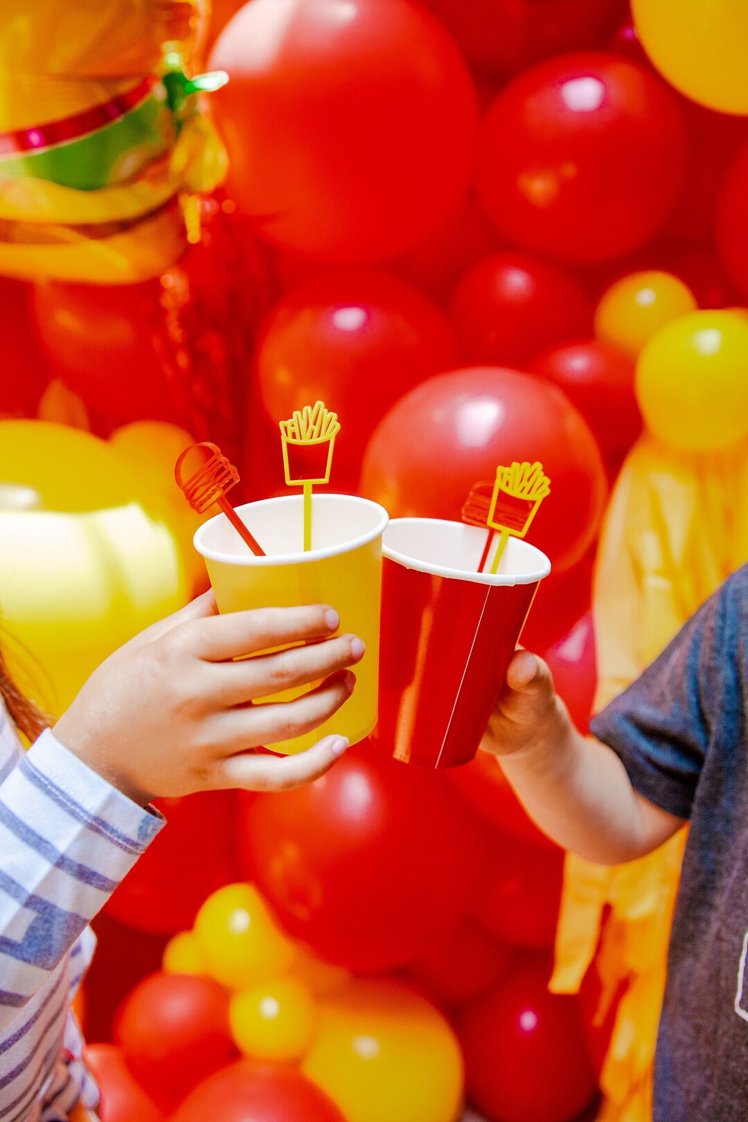 Set of French Fries and Burgers Stirrers | BBQ Party | Grill Party ...