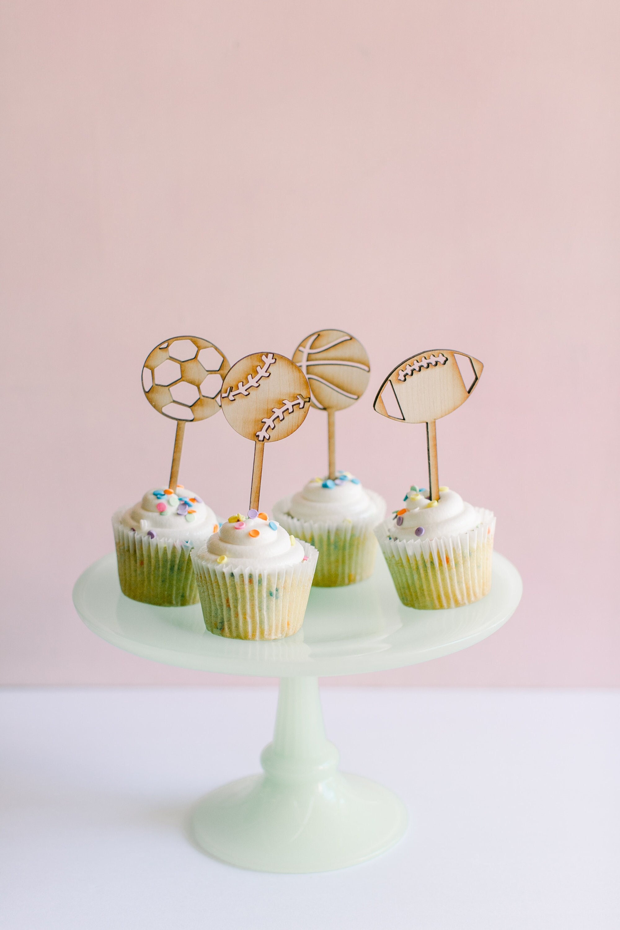 Set of Sports Cupcake Toppers | Cupcake Toppers | Sports Party | Sports ...