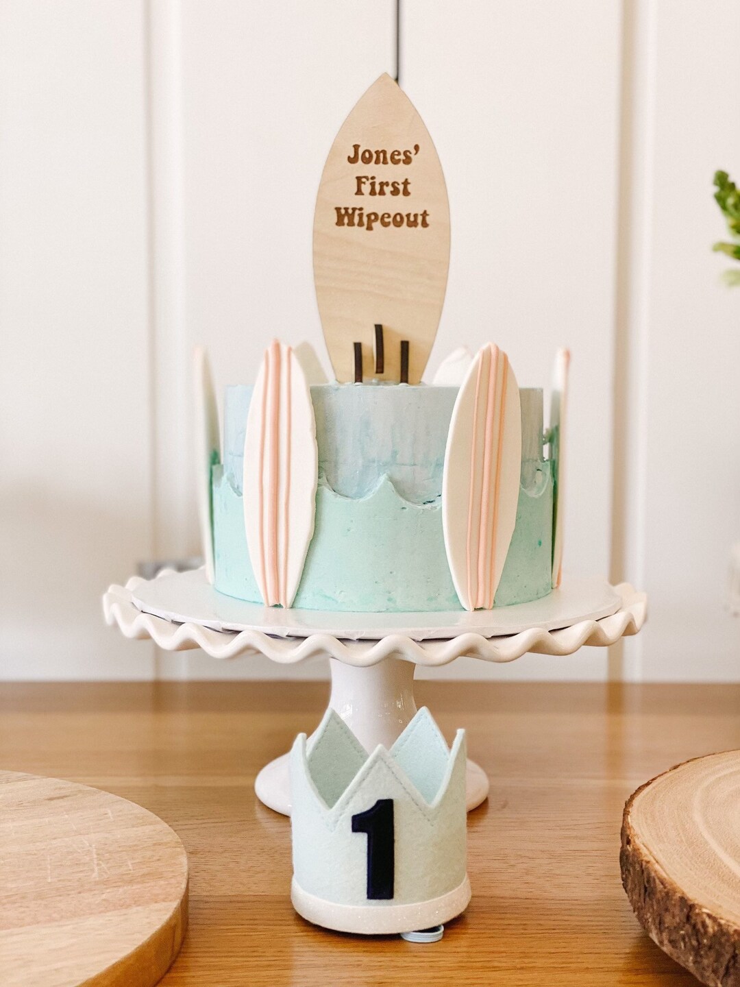 Surfboard Cake Topper | First Wipeout Party | Surf Party | Shark Party ...