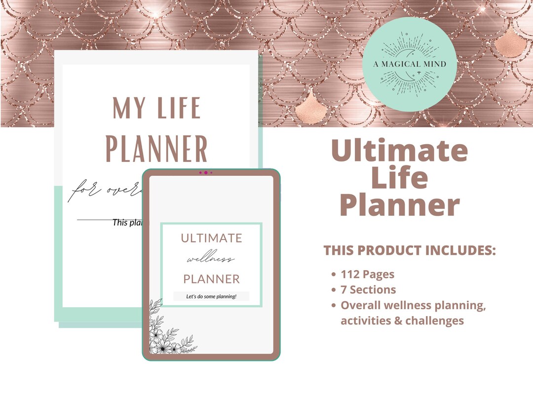 Complete Life Planner Ultimate Daily Workbook Habit Tracker Meal ...