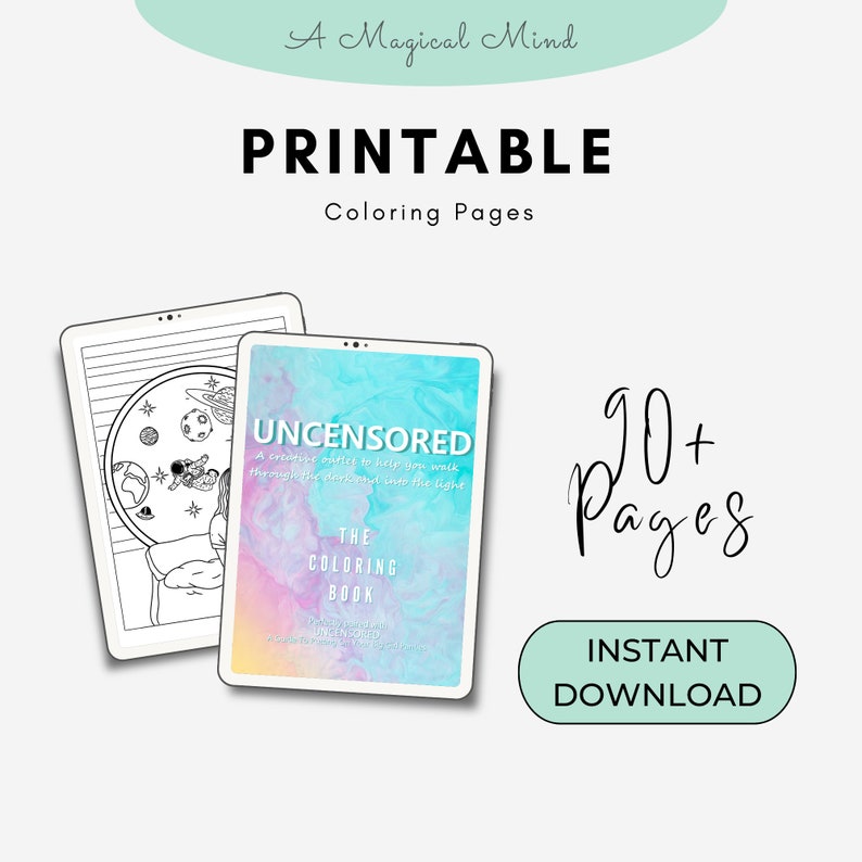 Printable Adult Coloring Pages Mental Health Coloring Anxiety Relief ...