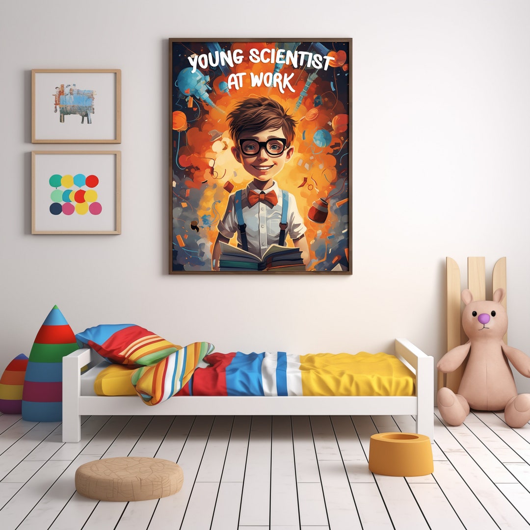 Custom Poster, Young Male Scientist Poster - Inspiring Future Science ...