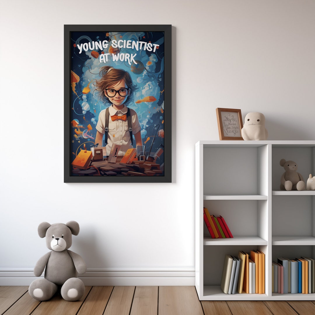 Custom Poster, Young Female Scientist Poster Inspiring Future Science ...