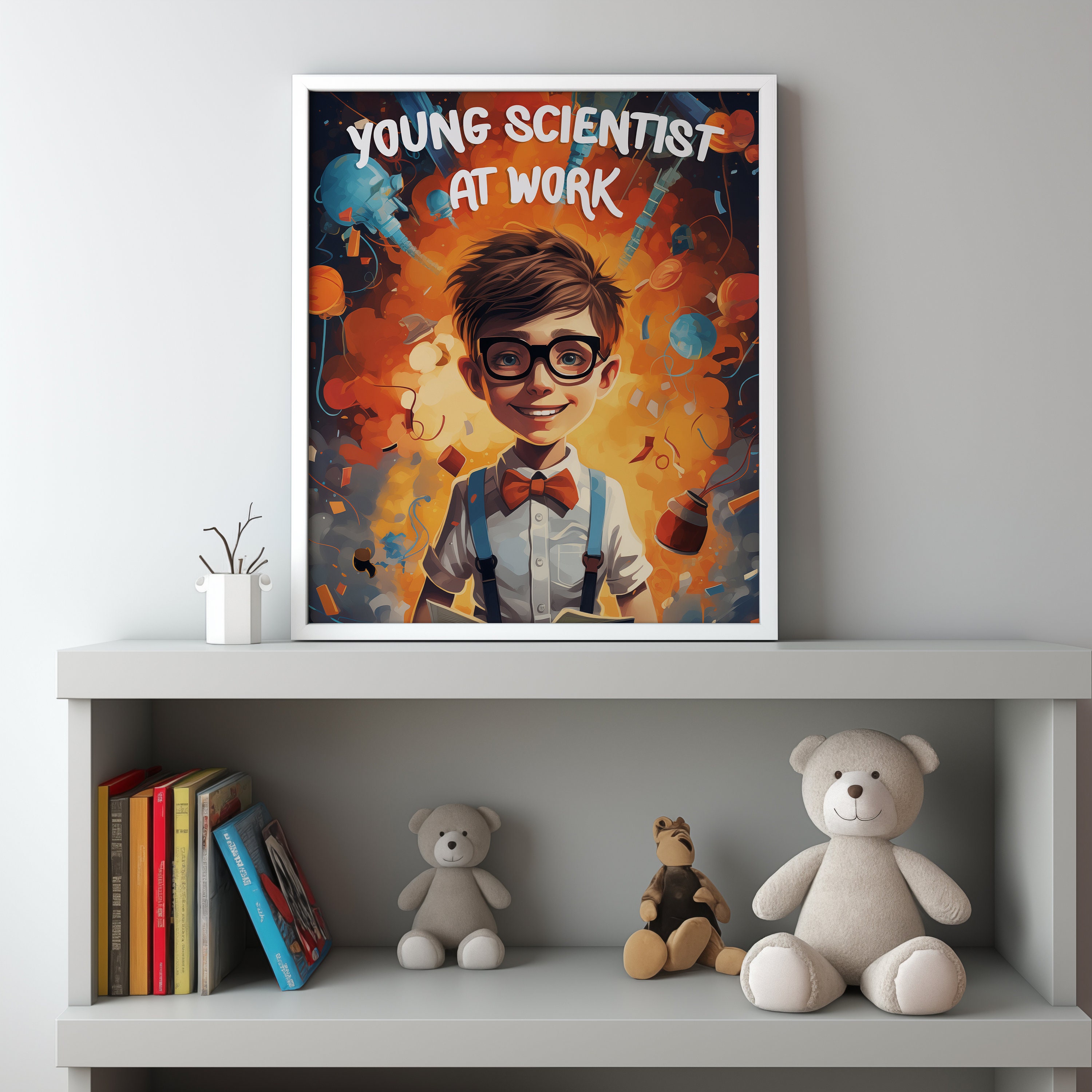 Custom Poster, Young Male Scientist Poster - Inspiring Future Science ...
