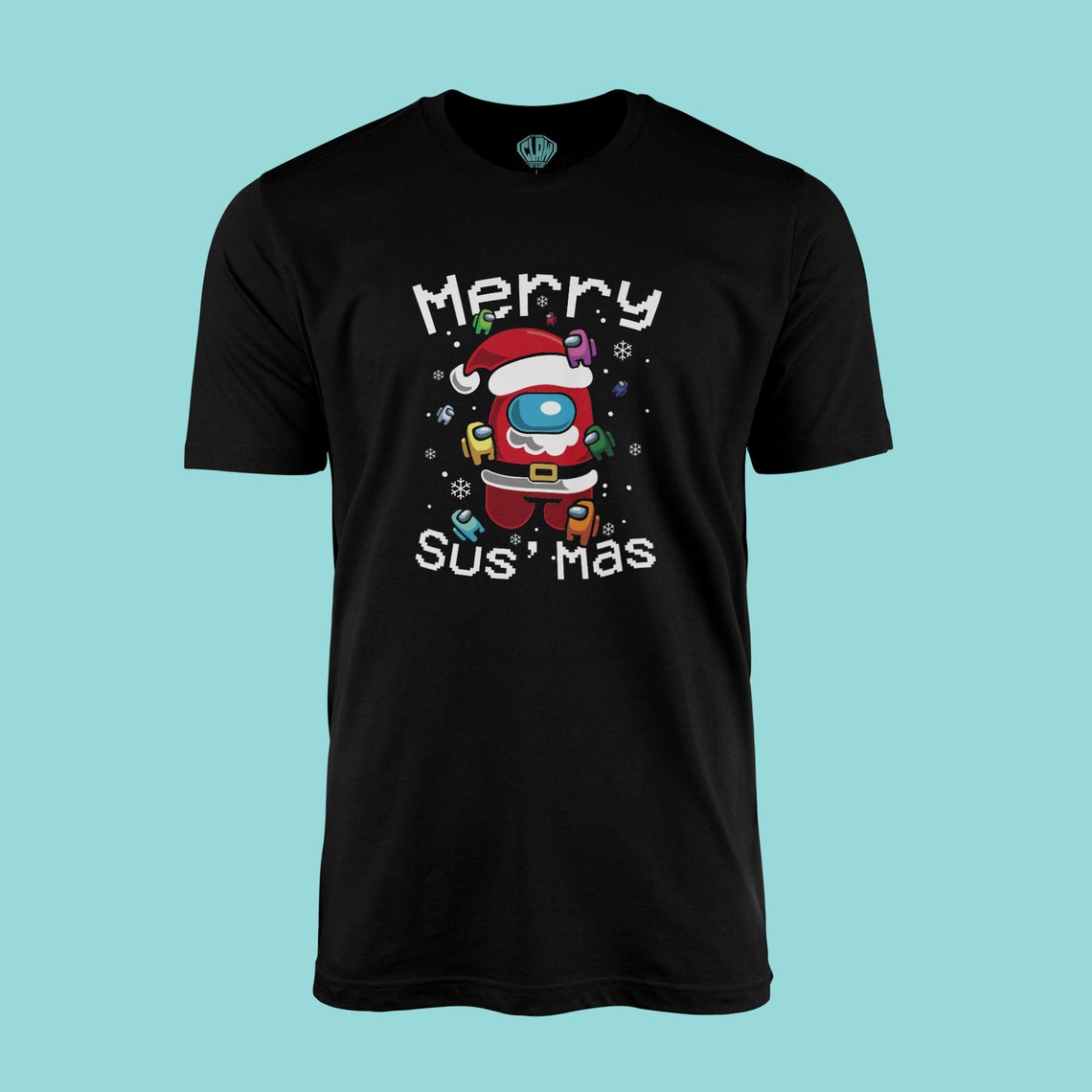 Among Us Inspired Merry Sus'mas T-shirt Black - Online Gamer - Kids ...