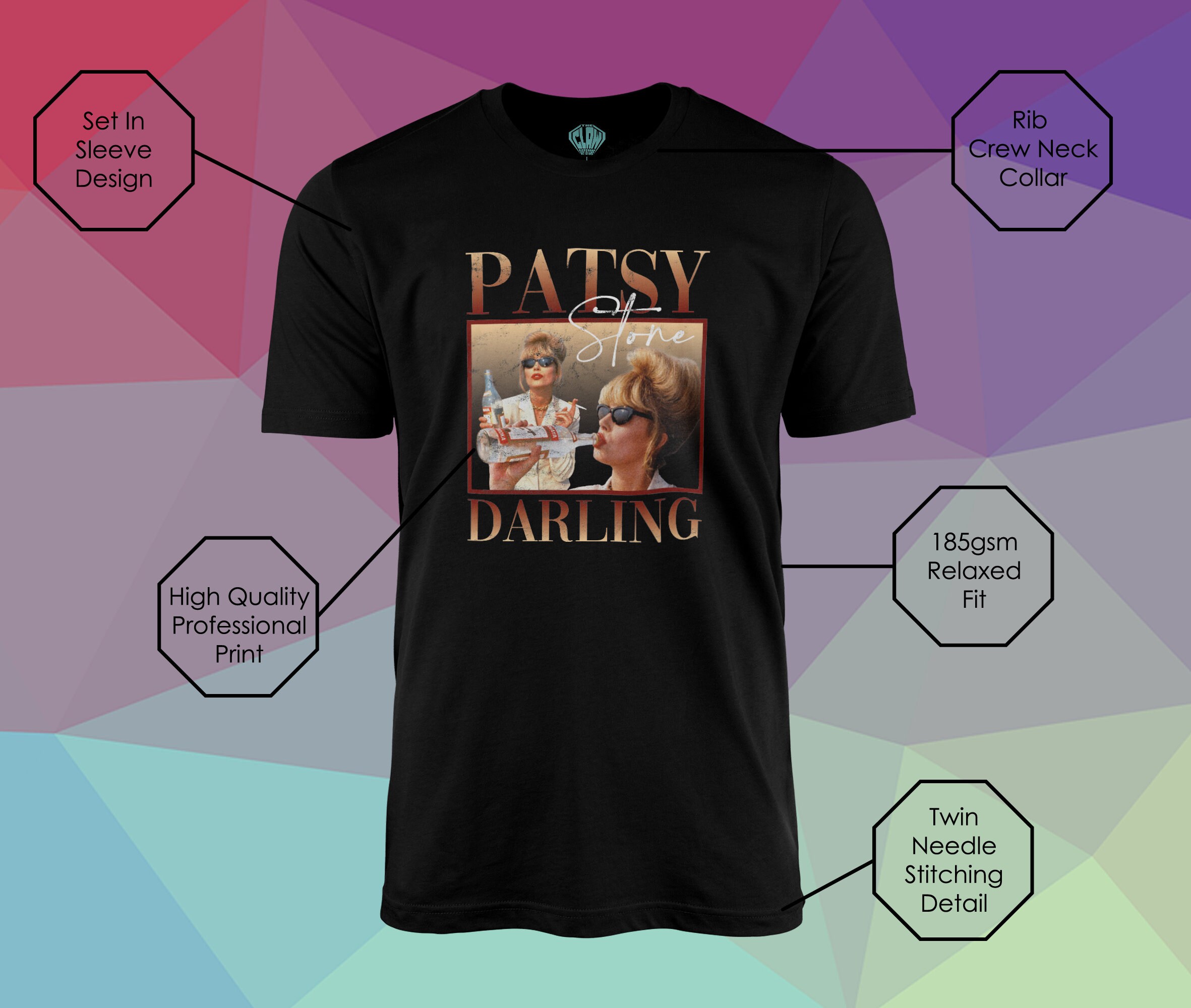 Patsy Stone Ab-fab Inspired 90s Bootleg T-shirt Black - Vintage Fashion Band Style - Joanna ...