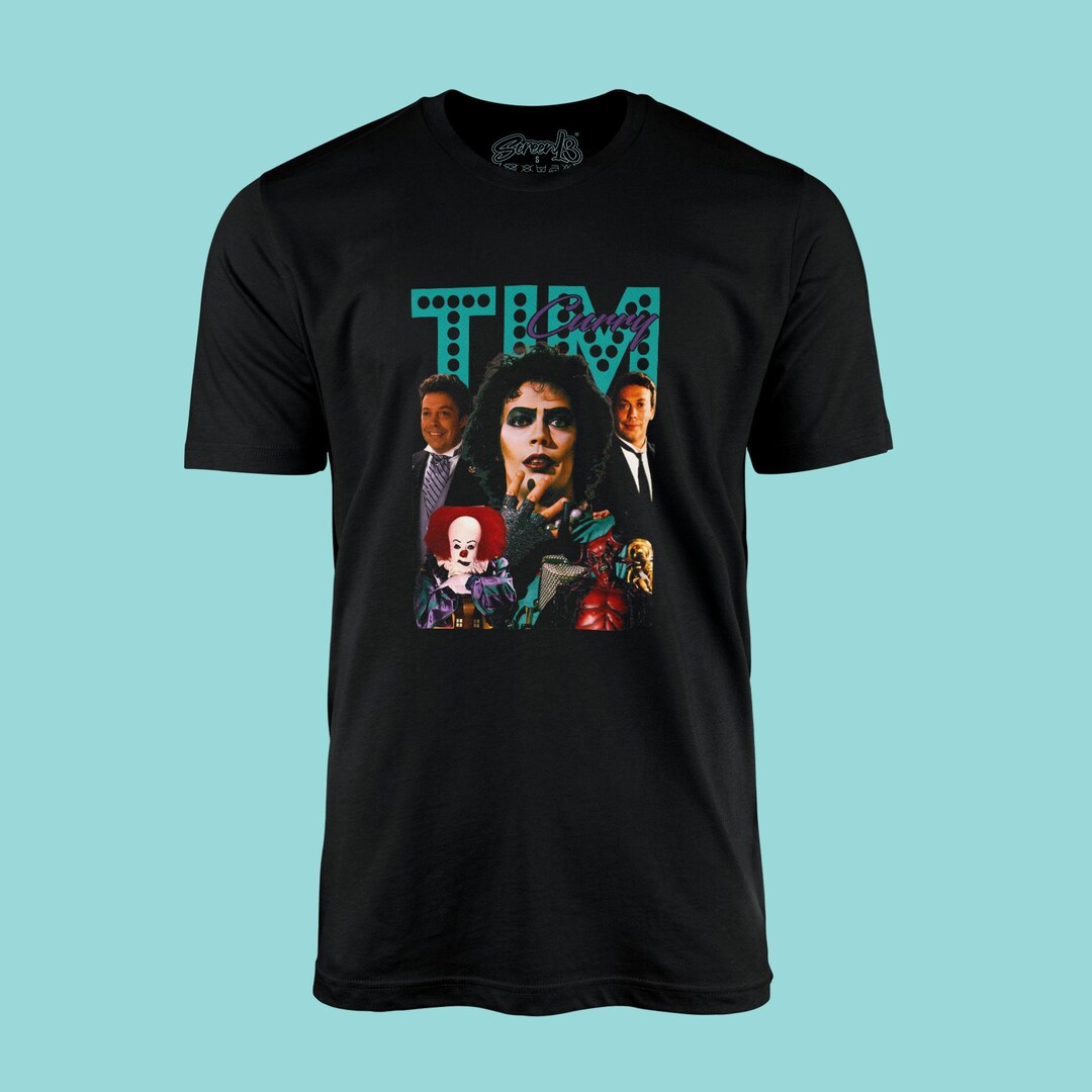 Tim Curry 90's Bootleg T-shirt Black - Tim Curry Fan Art Iconic ...